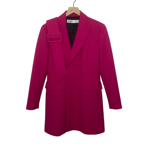 Zara Jackets And Coats Zara Belted Blazer Dress Size M Poshmark